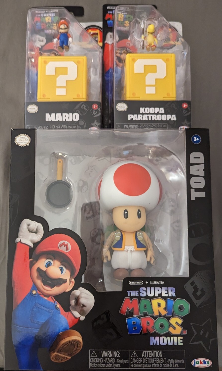 Super Mario Bros. Movie 5" Toad Figure w/ Frying Pan + Includes 1 ...