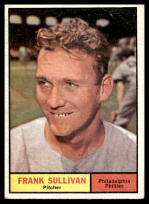 1961 Topps #281 Frank Sullivan Philadelphia Phillies VG-VGEX crease | eBay