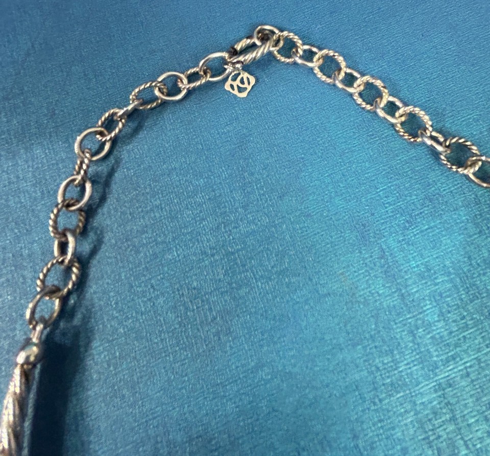 Sterling Silver David Yurman Pure Form Twisted Rope Collar Necklace | eBay