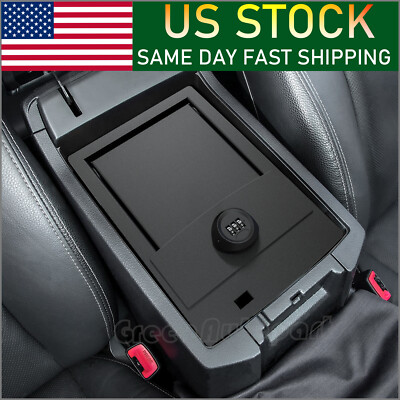 For Toyota 4RUNNER 2010-2024 Center Console Armrest Box Safe w/ LED ...