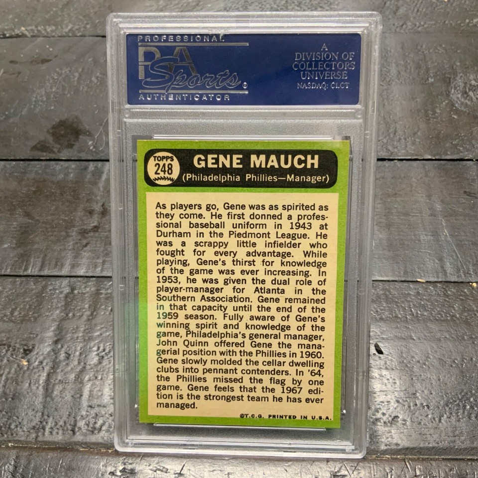 1967 Topps Gene Mauch #248 *Phillies Manager* PSA 8 NM-MT | eBay