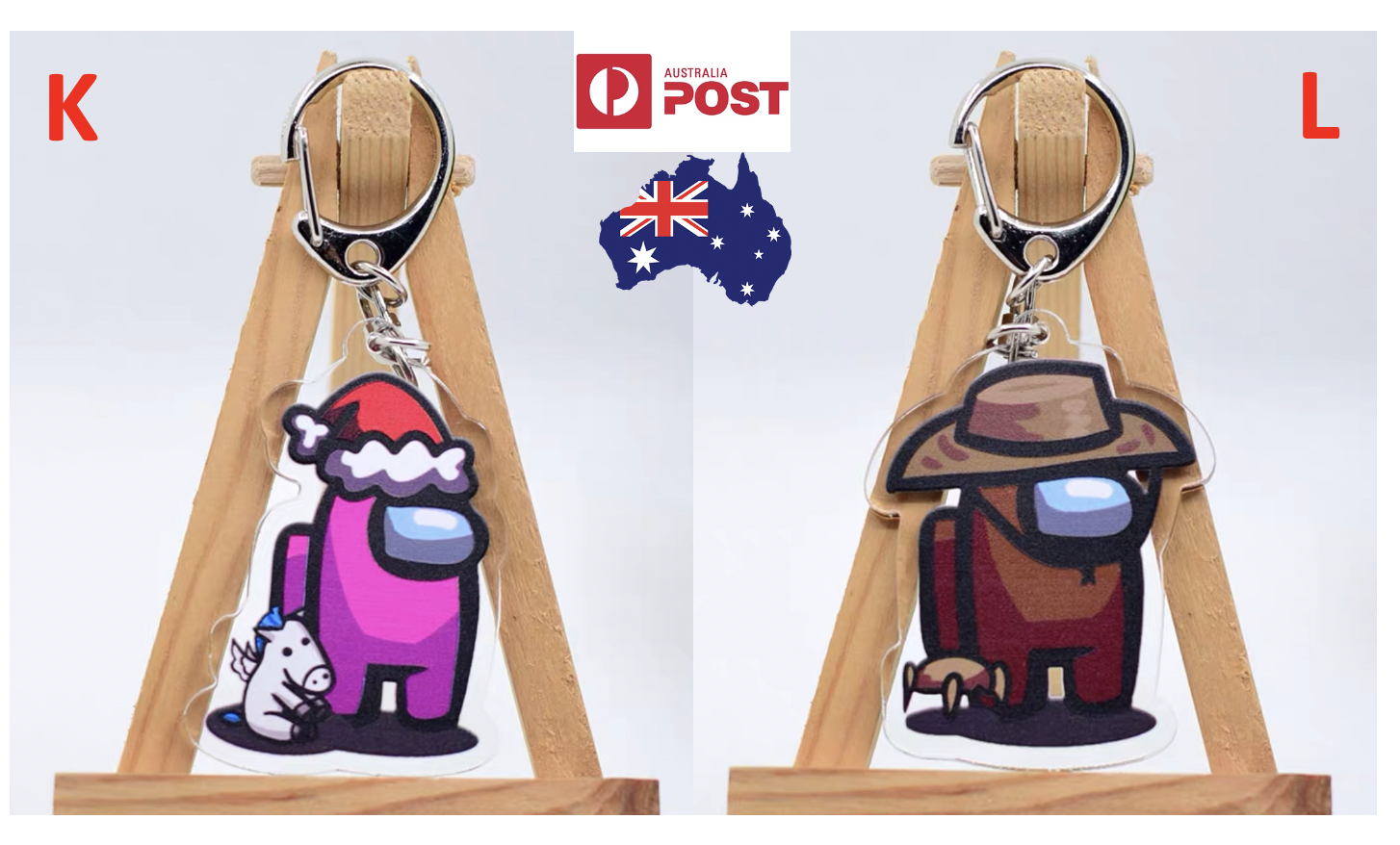 Among Us keychain Keyring character double sized gift imposter Acrylic ...