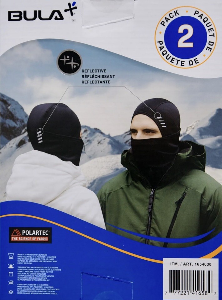 BULA Covertible Balaclava Ski Mask Winter Face Cover, Small/Medium, 2 ...