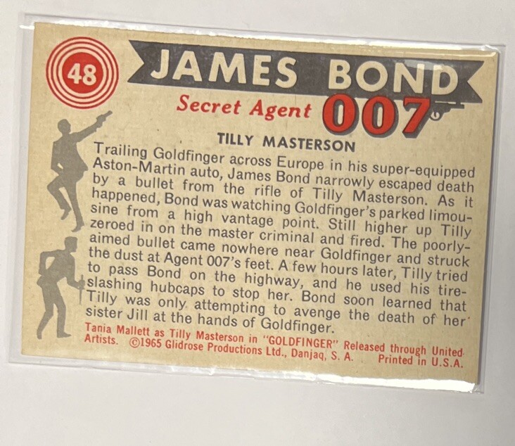 1965 James Bond 007 Gildrose #48 Tilly Masterson Goldfinger Free Ship 1 ...