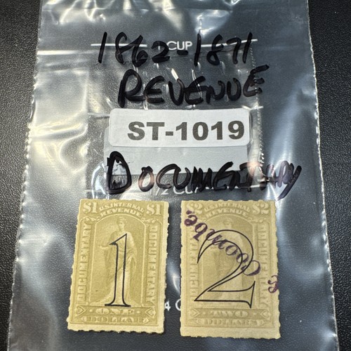 1862-1871 US Internal Revenue Documentary Stamps $1 and $2 Lot 1862 ...