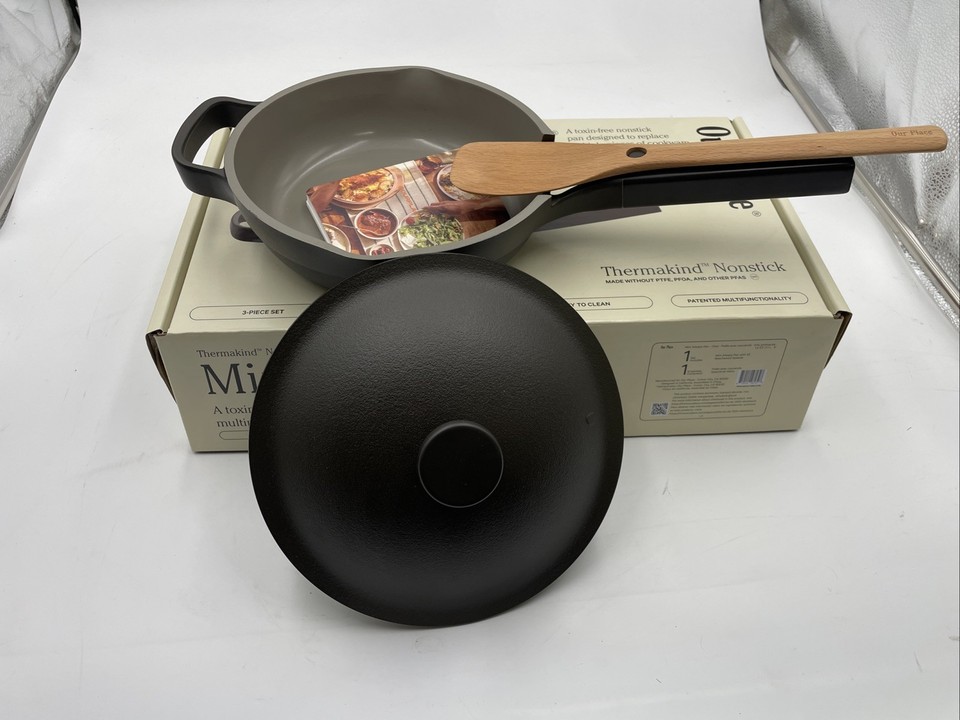 Our Place 8.5" Ceramic Nonstick Mini Always Pan Char Anthracite 1.2 QT ...