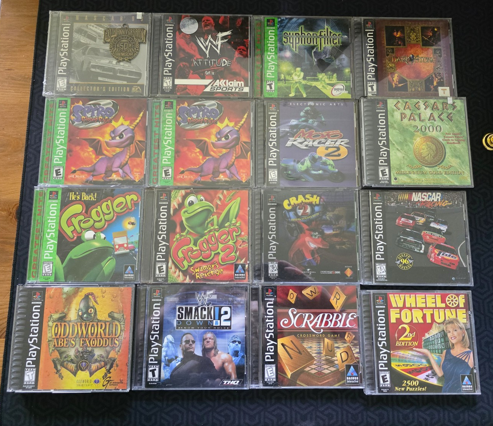 Large PS1 Game Lot - 24 Games - Varying Conditions - 1 sealed - SEE ...