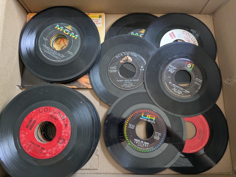 Huge Lot of 130 + 45 rpm 7 Inch Records Variety Appear in Good ...
