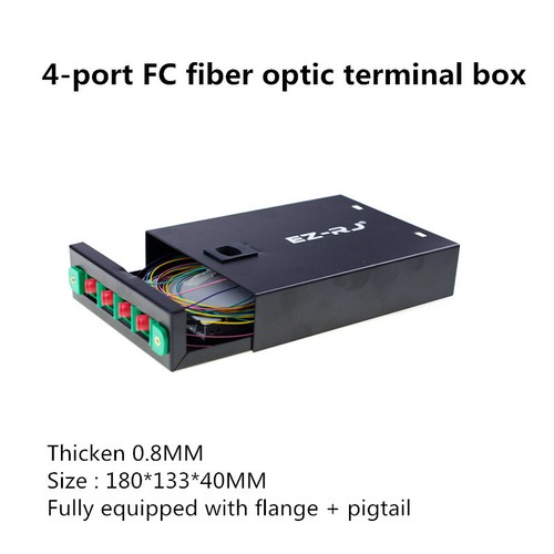 4-port FC thickened 0.8MM fiber optic terminal box flange + pigtail | eBay