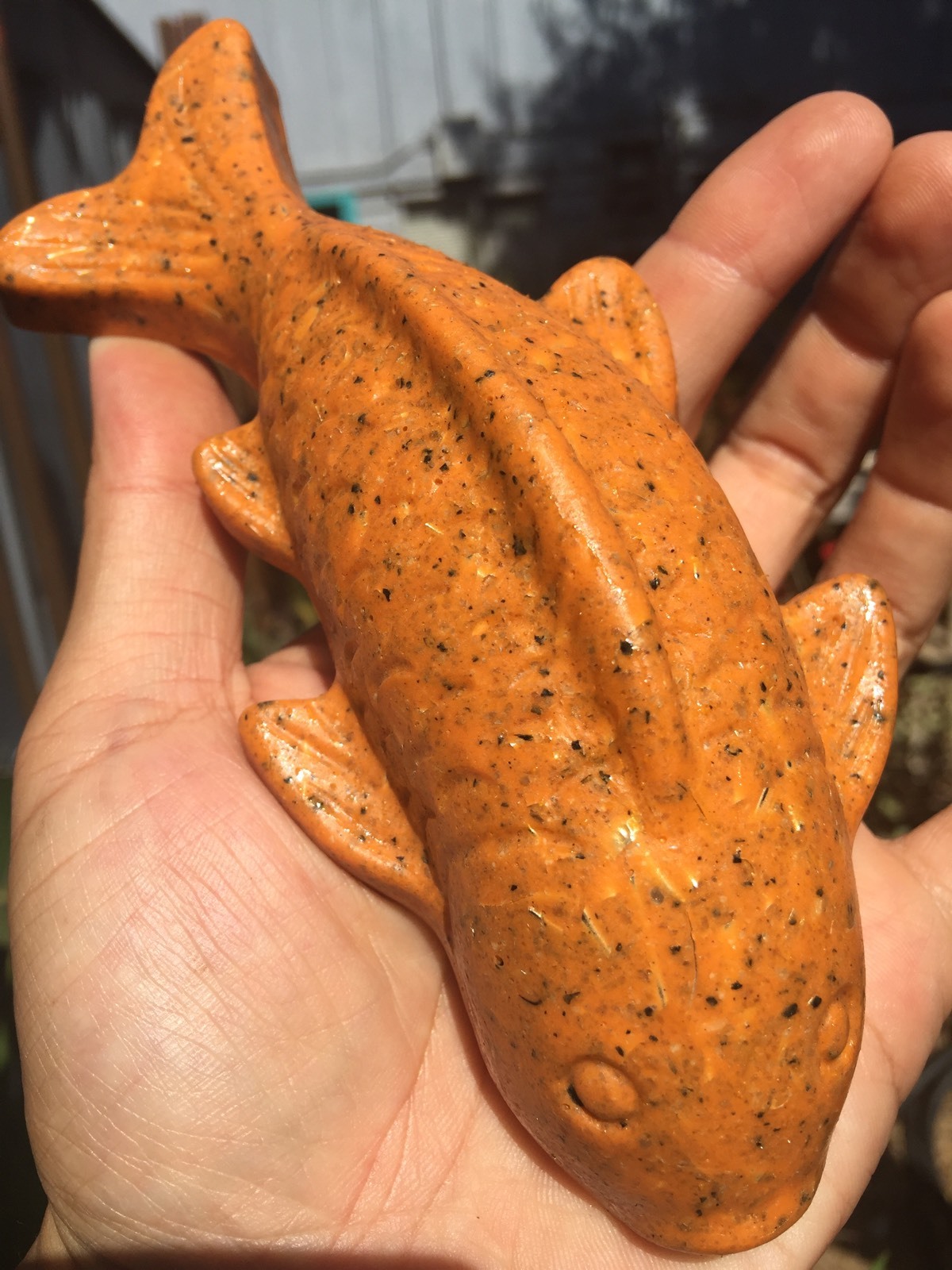 Small Orgone Orange Art Sculpture Koi Fish - Powerful Orgone Energy ...
