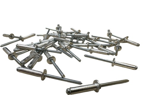 Blindnieten Popnieten Alu / Stahl verzinkt Ø 2,4 - 6,4 mm Flachkopf 4 ...