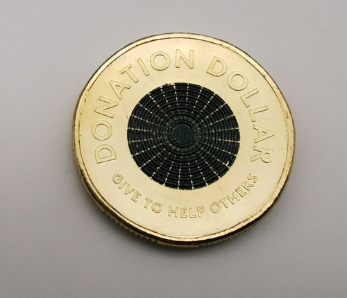 2021 Australia Donation $1 One Dollar Coloured Coin Initials JC UNC ...