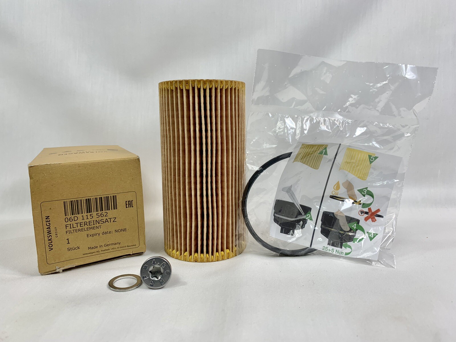 OEM Oil Filter Element for Audi Volkswagen VW 06D-115-562 06D115562 ...