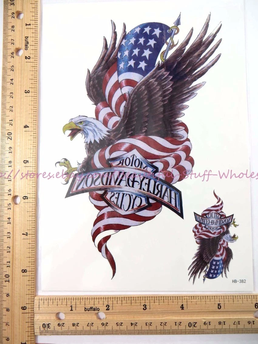 American Flag Back Tattoo