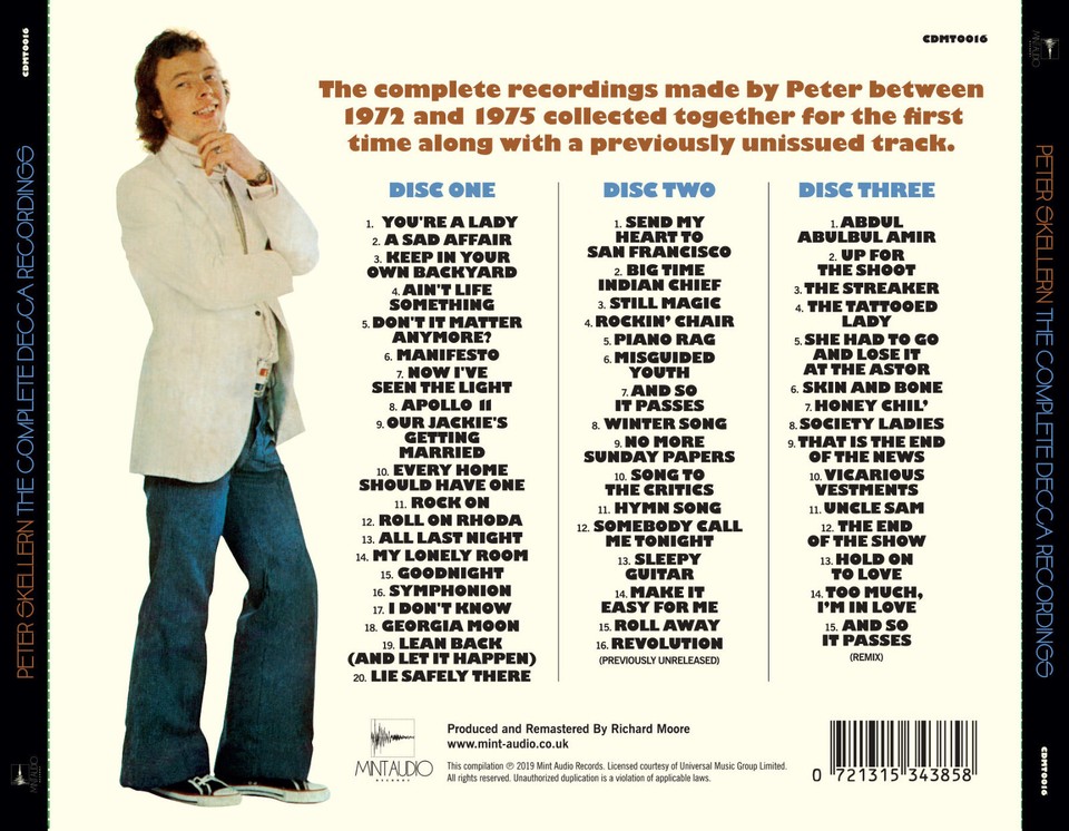 Peter Skellern - The Complete Decca Recordings (3 CD set) - New Sealed ...