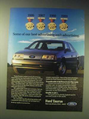 1989 Ford Taurus Ad - Some of our best advertising isn't advertising | eBay