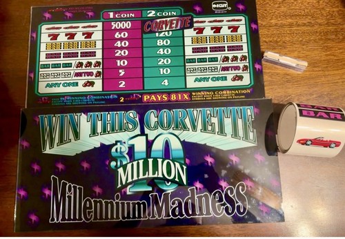 IGT S2000 S+ Plus Slot Machine “Win Corvette” Glass Kit w/ Reel Strips ...