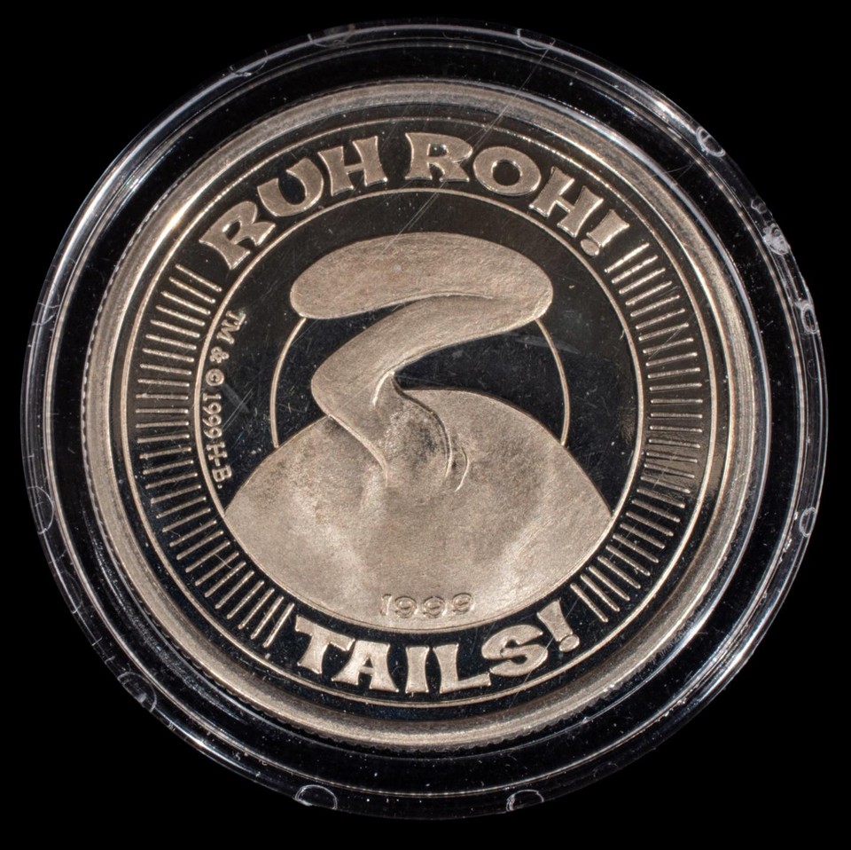 1999 Scooby Doo Coin Warner Bros. Studio I Call Heads Ruh Roh Tails NEW ...