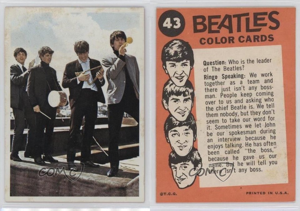 1964 Topps Beatles Color Cards The Beatles #43 rs2 | eBay UK