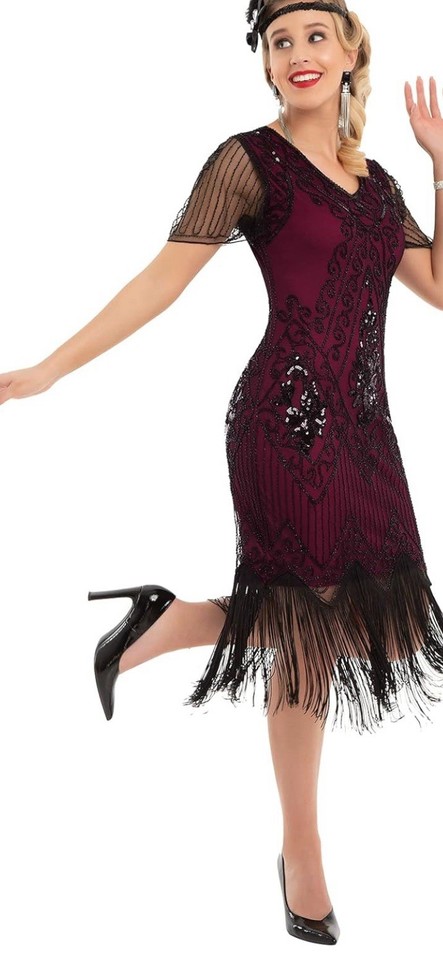 PrettyGuide Women's 1920s Flapper Dress Vintage Swing Fringed Gatsby ...