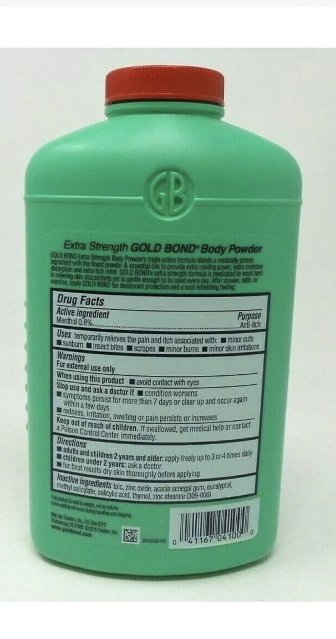 Gold Bond Body Powder Medicated Extra Strength TALC Original Formula 10 ...