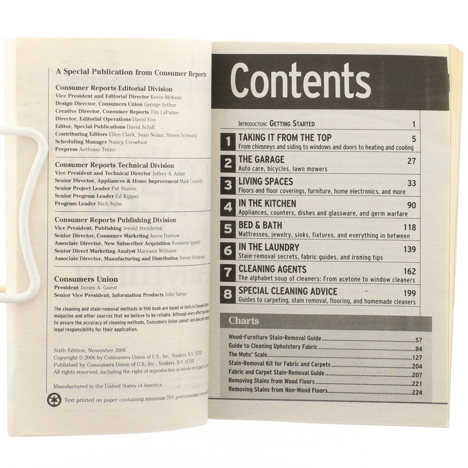 Consumer Reports How To Clean Practically Anything Paperback Book 2006 ...