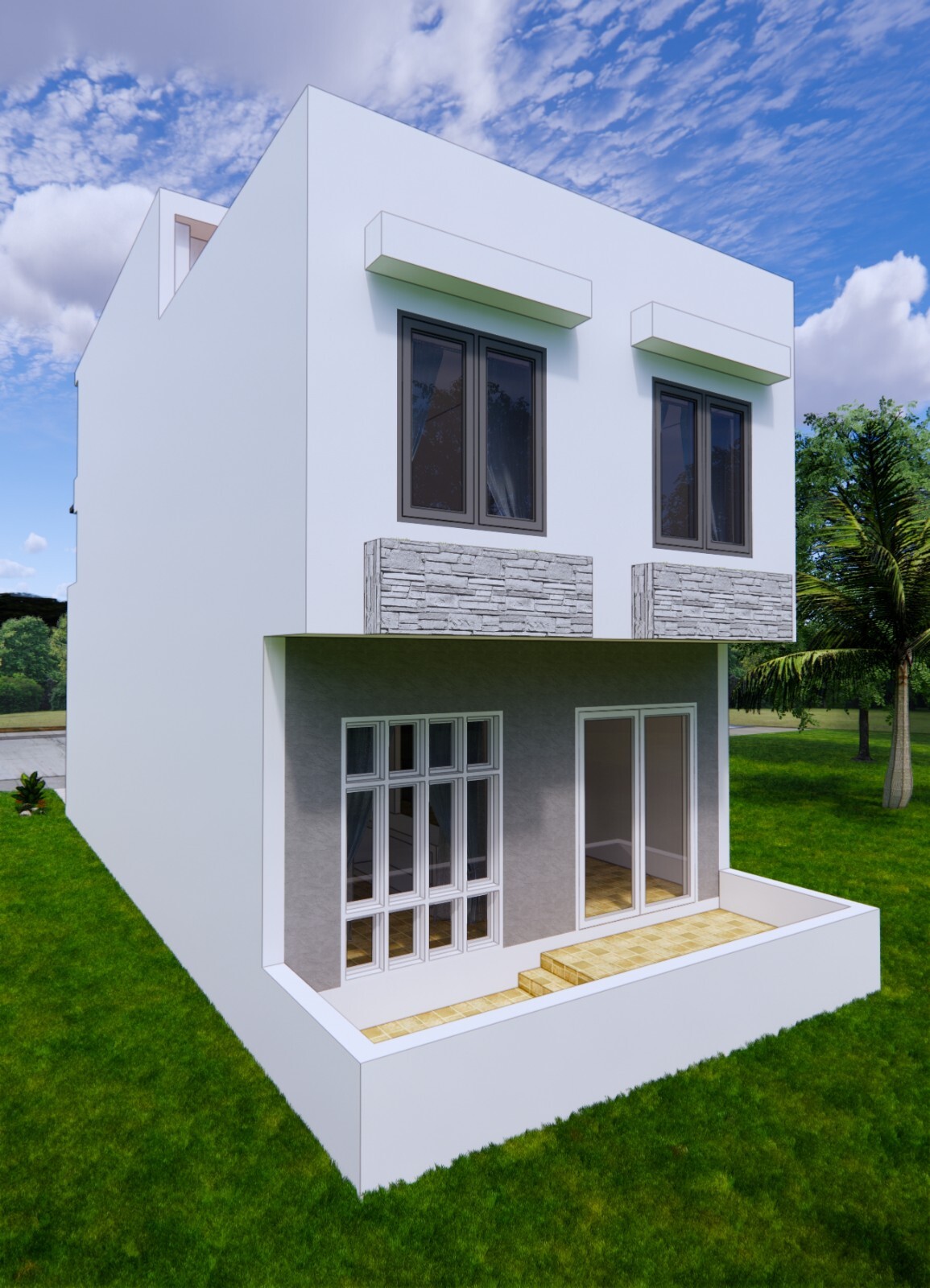 20x40 Feet House Plans 6x12 Meter 5 Bed 7 Bath Terrace R PDF Plan (A4 ...