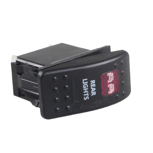 12V 20A Bar Carling Rocker Toggle Switch Red LED Rear Lighted Car Dash ...