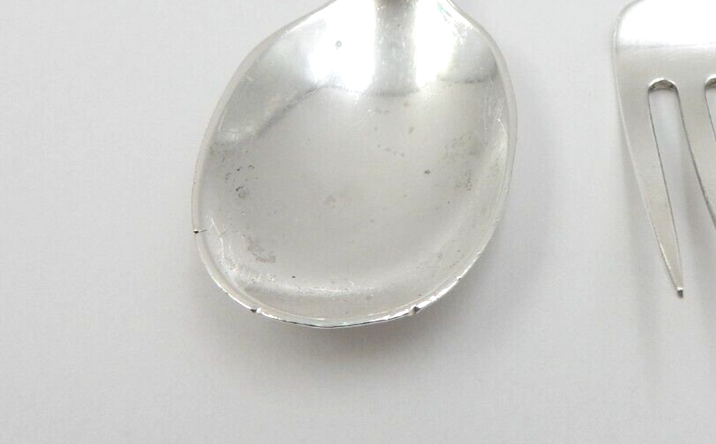 VINTAGE STIEFF STERLING SILVER ROSE PATTERN REPOUSSE BABY UTENCIL SET ...