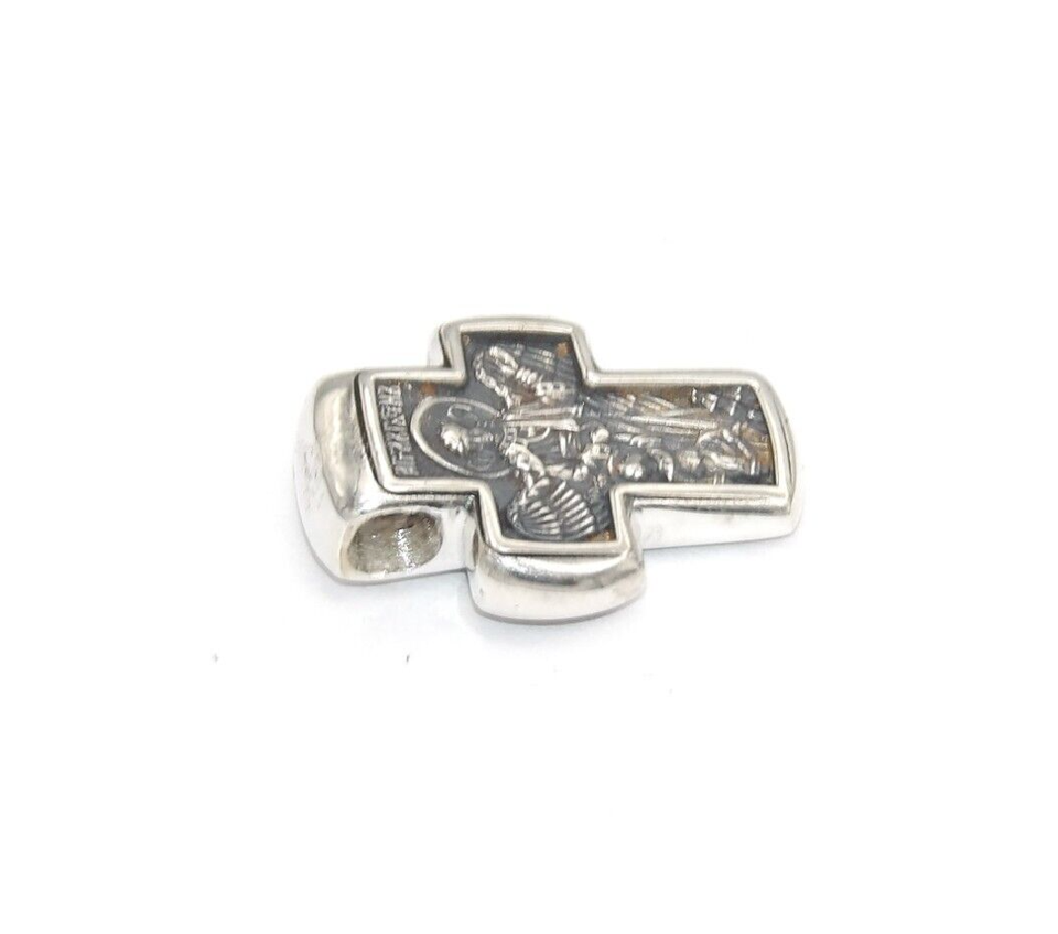 Hand Made Oidized.925 Sterling Silver Eastern Orthodox Cross “Guardian ...