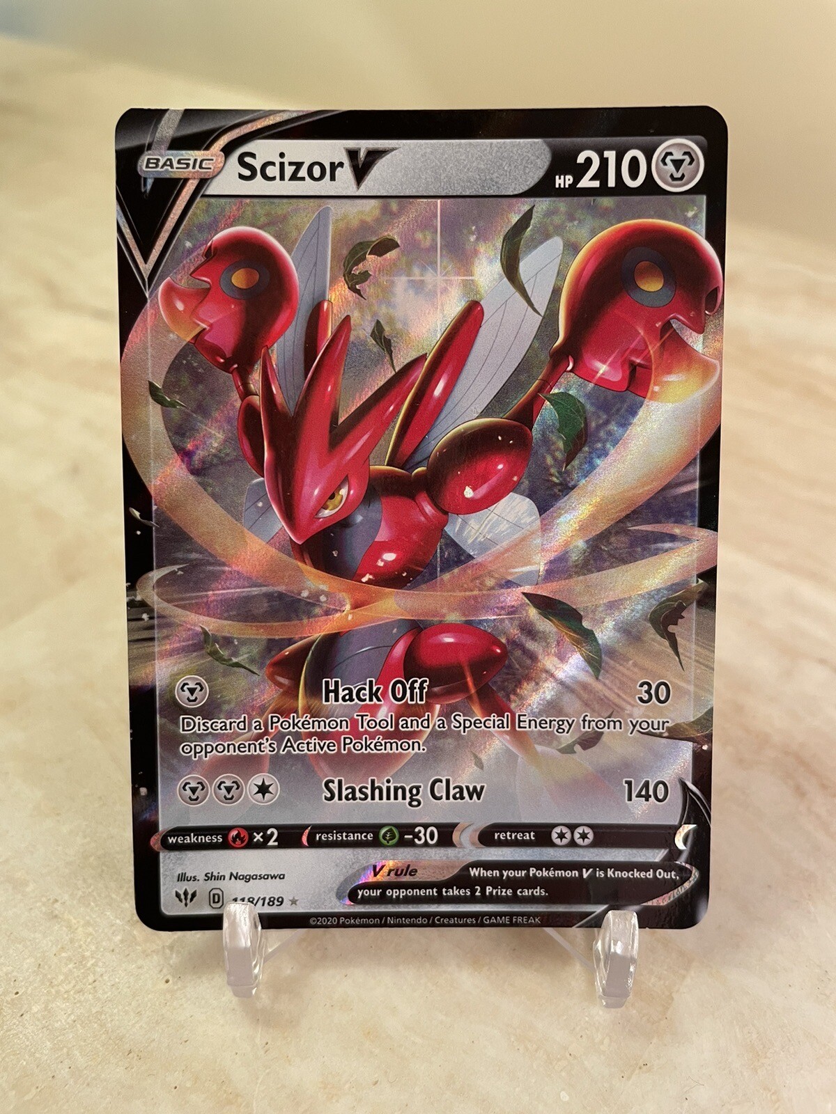 Pokémon TCG Scizor V Darkness Ablaze 118/189 Holo Ultra Rare | eBay