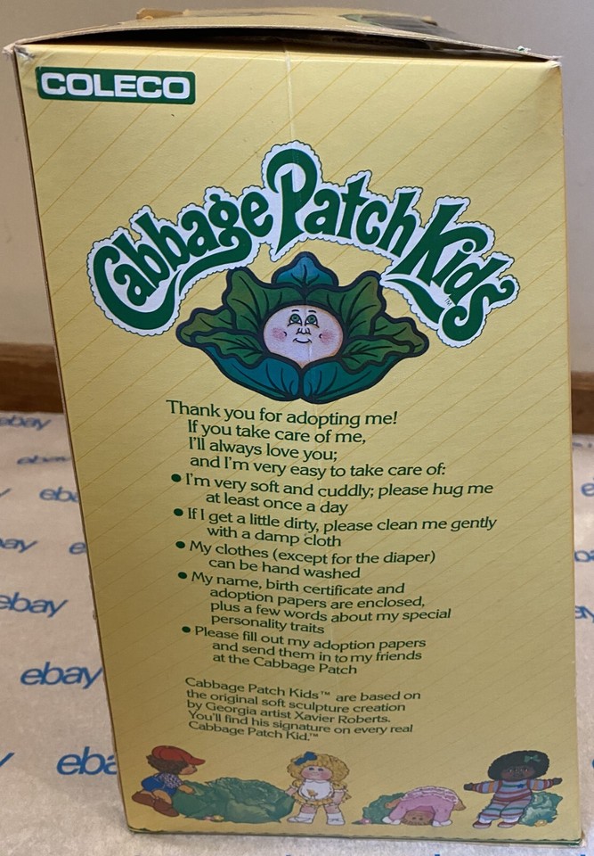 NIB 1985 Cabbage Patch Kids Doll Lance Vance w Birth Certificate 3900 ...