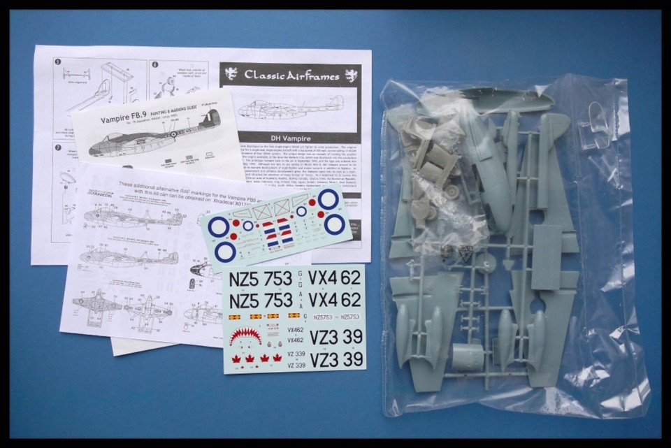 Classic Airframes De Havilland Vampire MK.5 FB 1:48 Model Kit | eBay UK