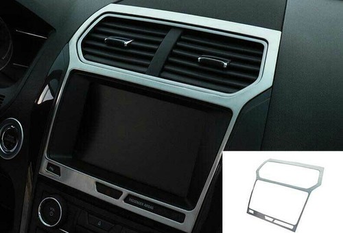 Silver Panel Trim Central Console Navigation Titanium For Ford Explorer ...