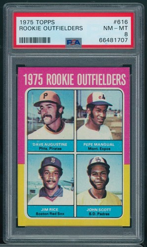 1975 Topps Baseball Jim Rice ROOKIE #616 PSA 8 BOSTON RED SOX NM-MT HOF ...
