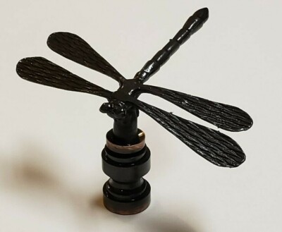 DARK BRONZE FINISH CAST METAL DRAGONFLY LAMP FINIAL 1 5/8"H LAMP PART ...