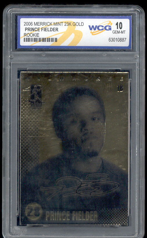 2006 Prince Fielder Merrick Mint Gold Rookie Card Gem Mint 10 Signature ...