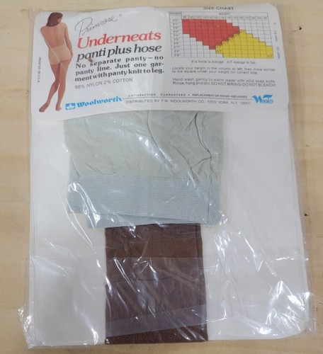 Vintage Woolworth Primrose Underneats Pantyhose Size Average/Tall | eBay
