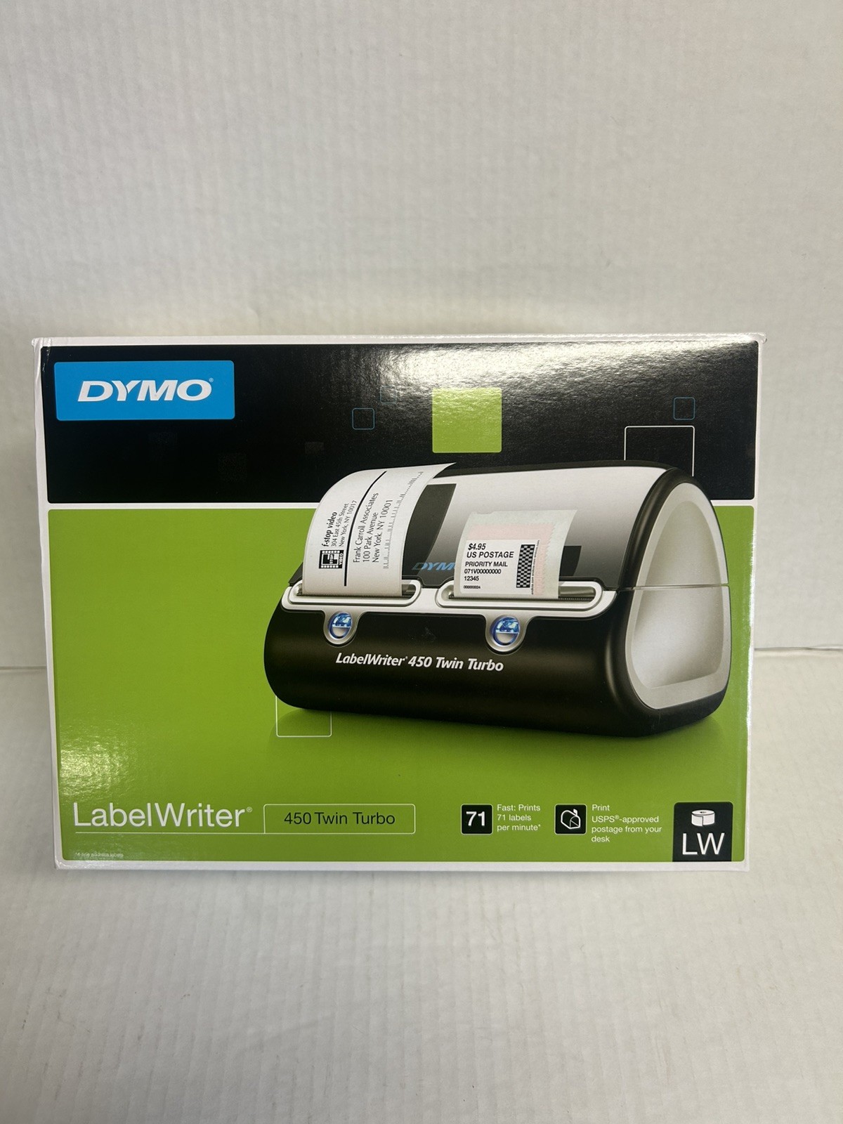 Dymo LabelWriter 450 Turbo High-Speed Label and Postage Printer for PC ...