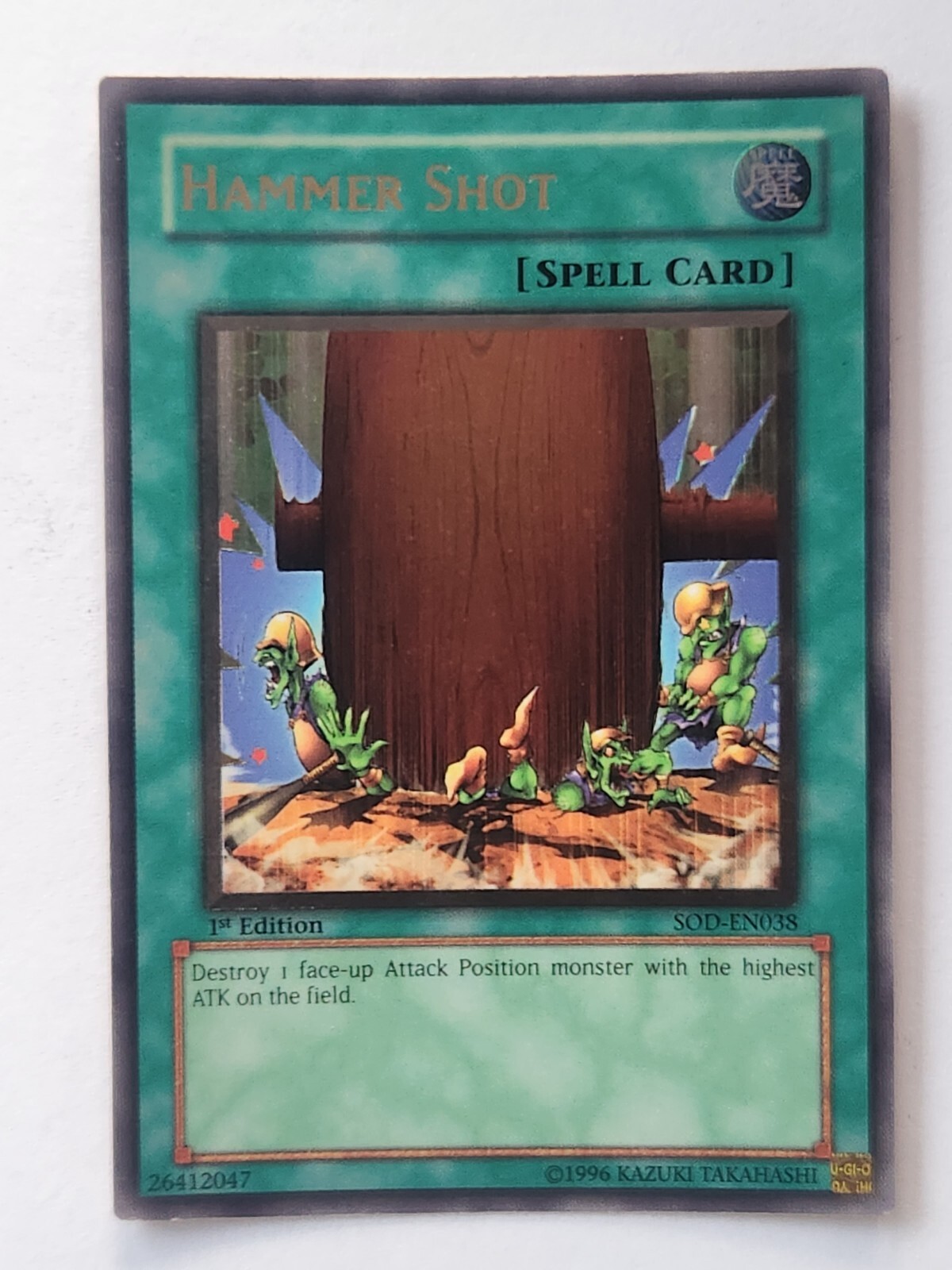 Yugioh! Hammer Shot SOD-EN038 Ultimate Rare 1st Edition Lightly Played ...