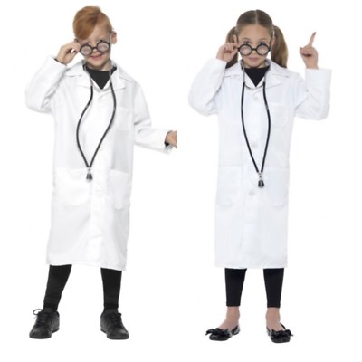 Child White Lab Coat Doctor Hospital Scientist 3 sizes Fancy Dress ...