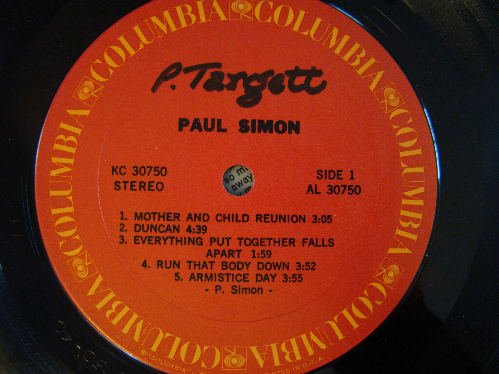 Vintage Vinyl LP Paul Simon - Self Titled 1972 Album 461753 | eBay
