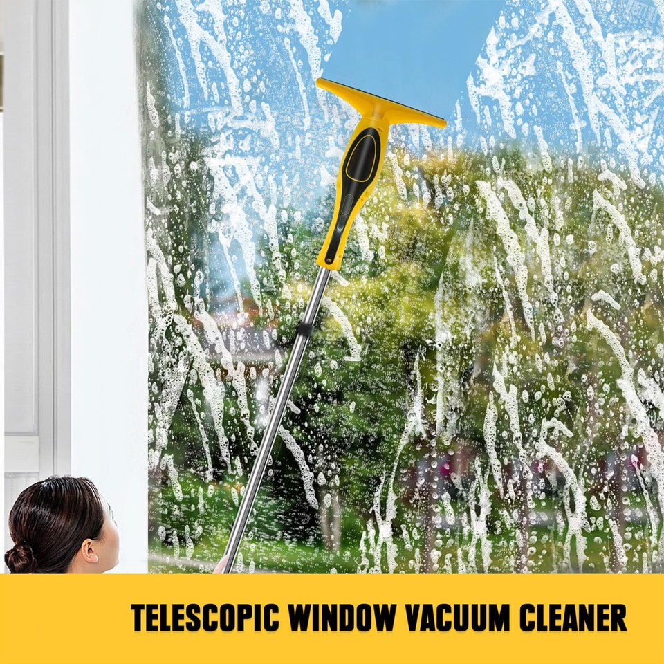 Recharge Cordless Window Vac Squeegee Head Streak Vacuum Cleaner Glass ...