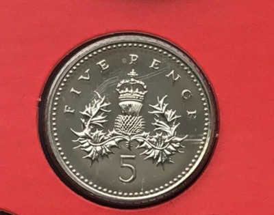 2004 FIVE 5 PENCE COIN 5P BRILLIANT UNCIRCULATED BU BUNC | eBay Australia
