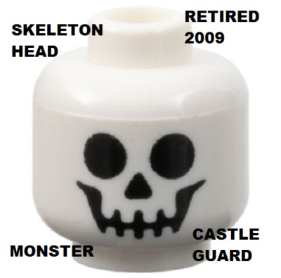 LEGO Skull Head Skeleton Minifigure Monster Alien Space Evil Castle ...