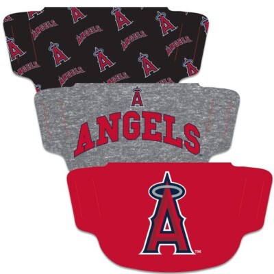 LOS ANGELES ANGELS FACE MASKS OFFICIALLY LICENSED WASHABLE REUSABLE ...
