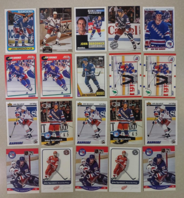 20 Card Lot of JOHN OGRODNICK NHL Rangers A must for any collector ...