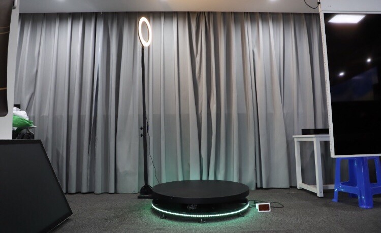 360 Photo Booth Videobooth Automatic Rotating Selfie Wedding 115cm UK ...