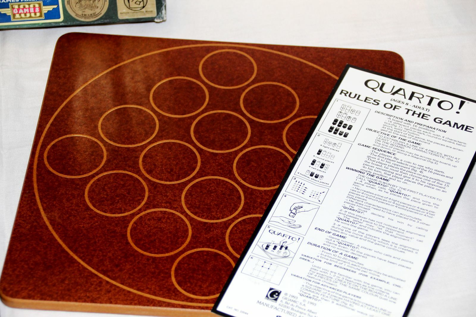 QUARTO Strategy Board Game 1993 Gigamic Blaise Muller | eBay