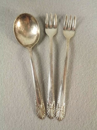 Crown Silver Plate Radiance 1939 Silverware 14 Pieces Forks Spoons No ...